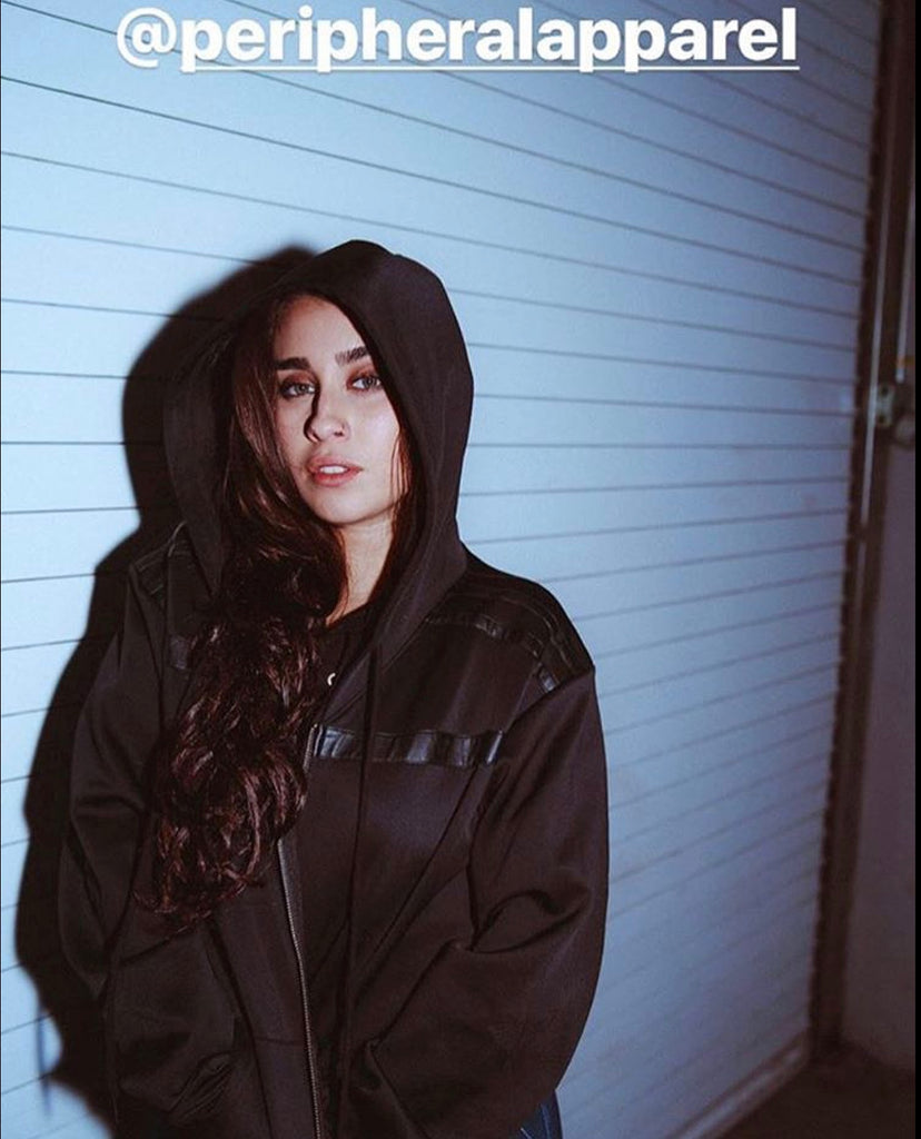 Lauren Juaregi rocks the Neo Hoodie – Peripheral Apparel